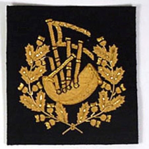 Pipe Major Insignia - Black & Gold: Lothian Kilt Rentals & Bagpipe Supplies
